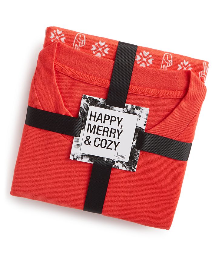 Jenni Plus Size Long Sleeve Mix It Packaged Pajama Set, Created for ...