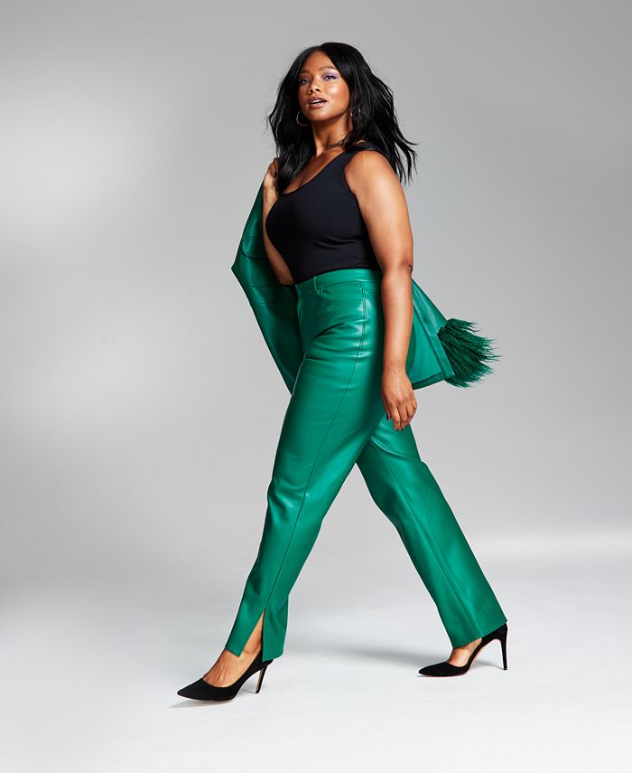 INC International Concepts Ade Samuel for INC Women's Pleather Straight ...