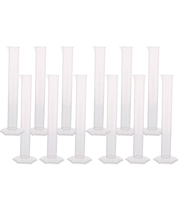 Supertek Polypropylene Measuring Cylinder, Hexagonal Base Set, 12 Piece ...