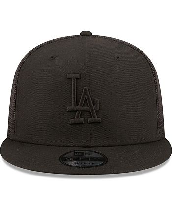 New Era Men's Los Angeles Dodgers Blackout Trucker 9FIFTY Snapback Hat ...