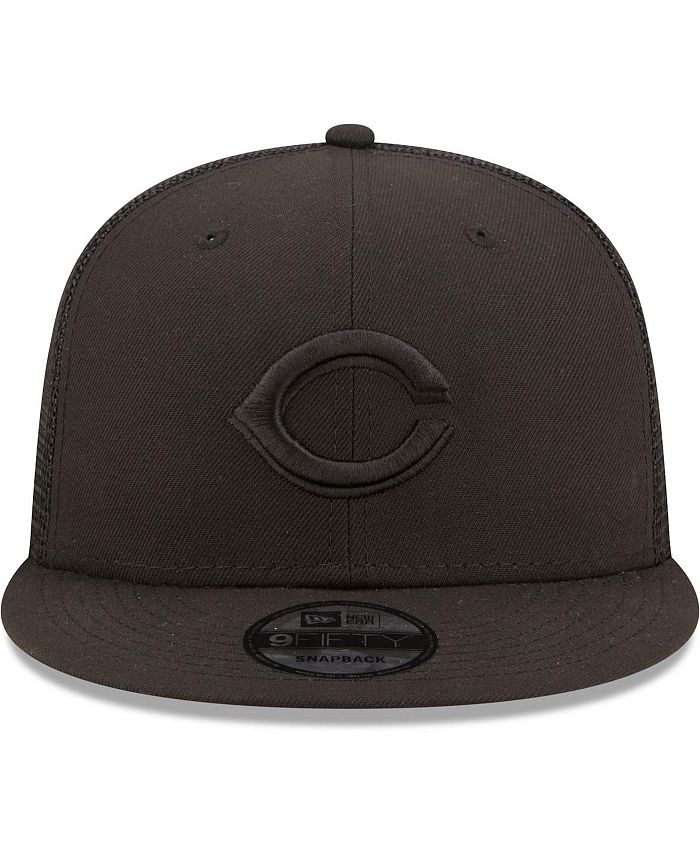 New Era Men's Cincinnati Reds Blackout Trucker 9FIFTY Snapback Hat - Macy's