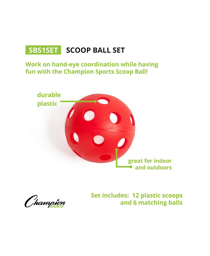 Champion Sports Scoop Ball Set, 18 Pieces - Macy's