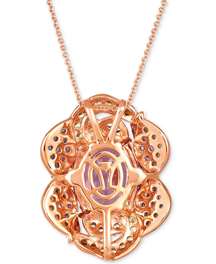 Le Vian Crazy Collection® Multi-Gemstone Flower Inspired 20" Adjustable ...