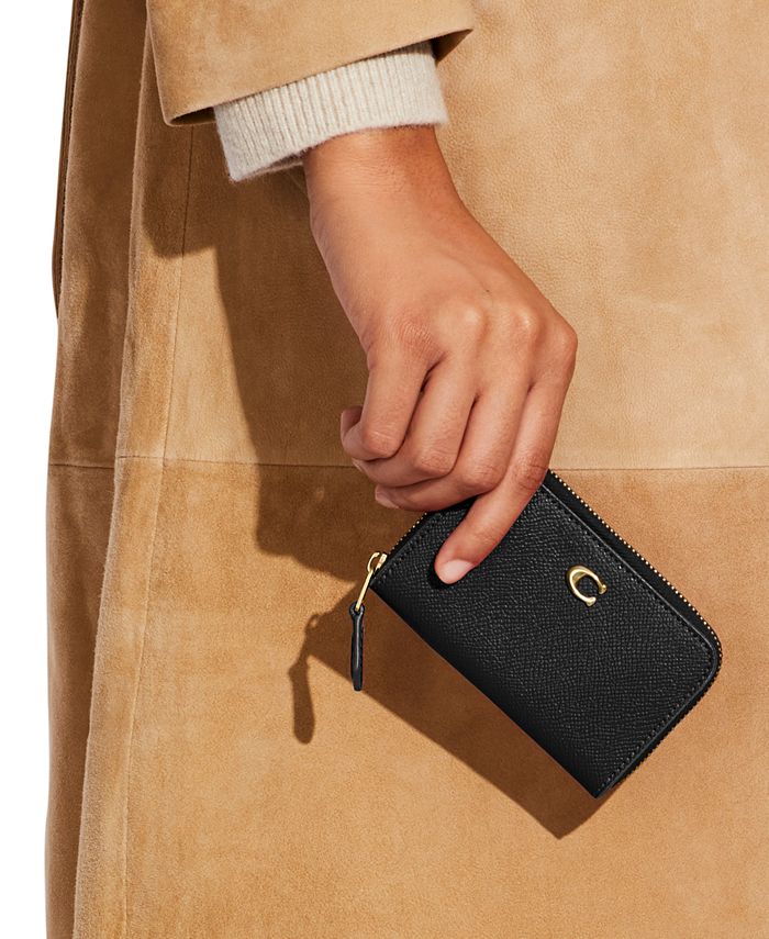 COACH Leather Zip Card Case - Macy's