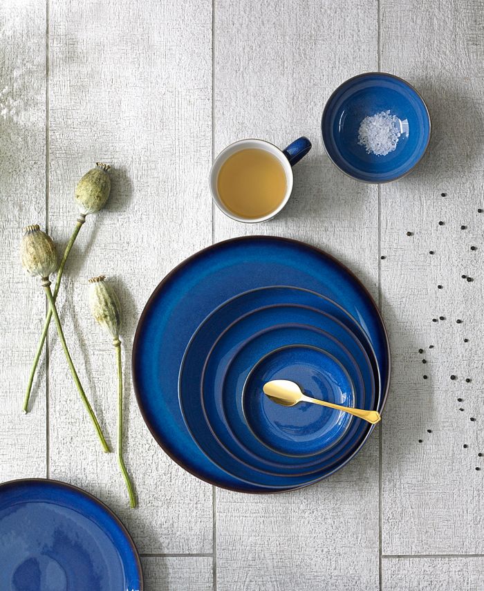 Denby Imperial Blue Coupe 12-PC Dinnerware Set - Macy's