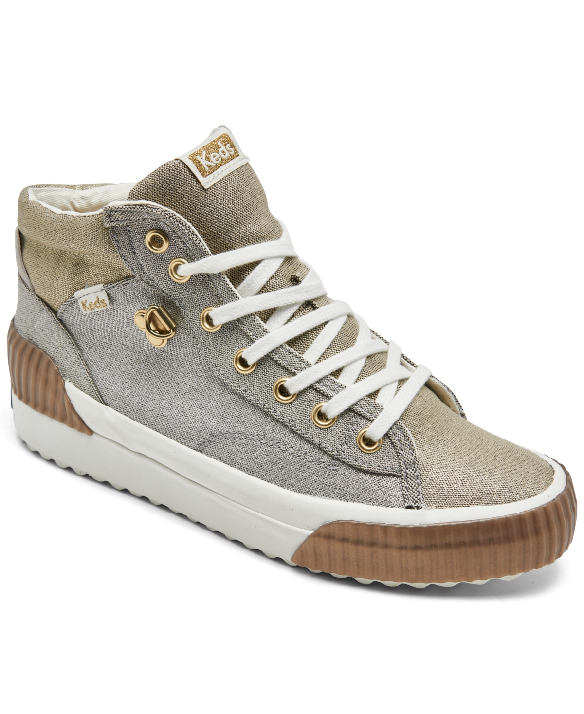 Keds Women's Demi Trx Mid Metallic Canvas Casual Sneakers From Finish ...