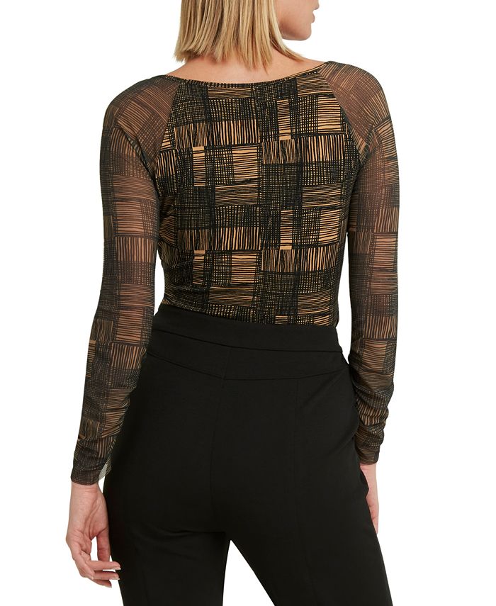 H Halston Women's Sweetheart Neckline Top - Macy's