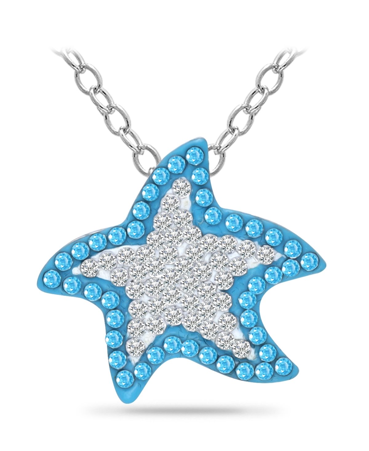 Click here for Giani Bernini Crystal Star Fish Sterling Silver Ne... prices