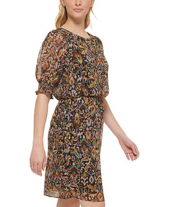 Jessica Howard Women's Printed Blouson Dress - Macy's