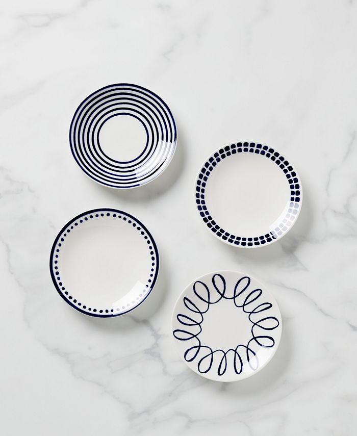 kate spade new york Charlotte 4 Piece Tidbit Plates Set - Macy's