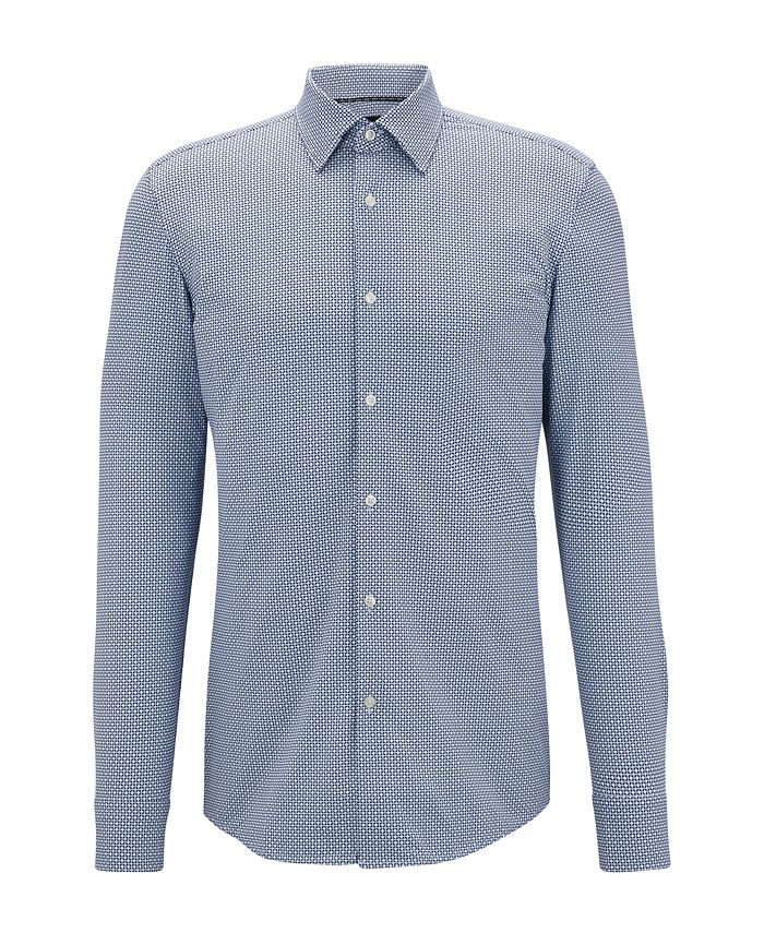 Hugo Boss Men's Slim-Fit Performance-Stretch Jersey Shirt - Macy's