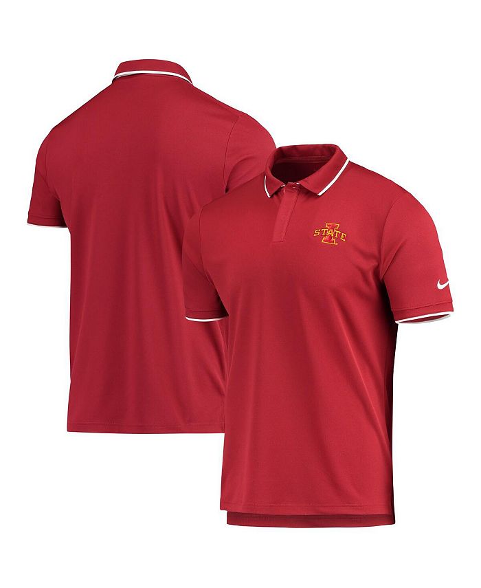 Nike Men's Cardinal Iowa State Cyclones UV Collegiate Performance Polo ...