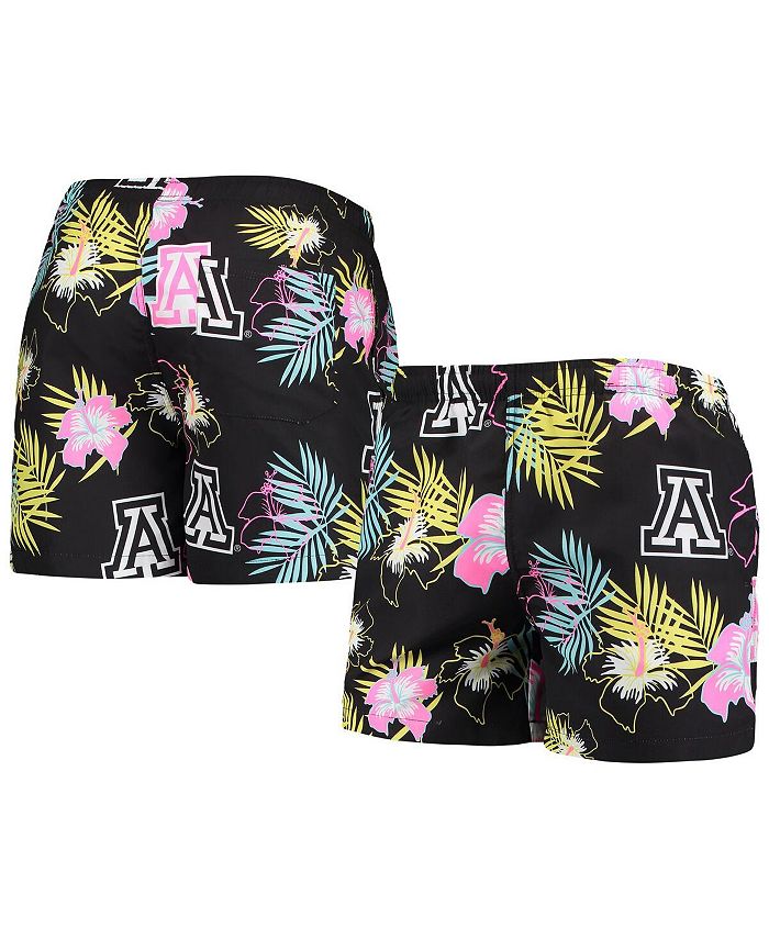 FOCO Men's Black Arizona Wildcats Neon Floral Swim Trunks - Macy's
