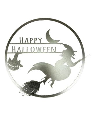 Flying Witch Happy Halloween Wall Sign, 17" - Macy's