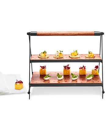 The Cellar 2-Tier Wood & Steel Server, Created by Macy's - Macy's