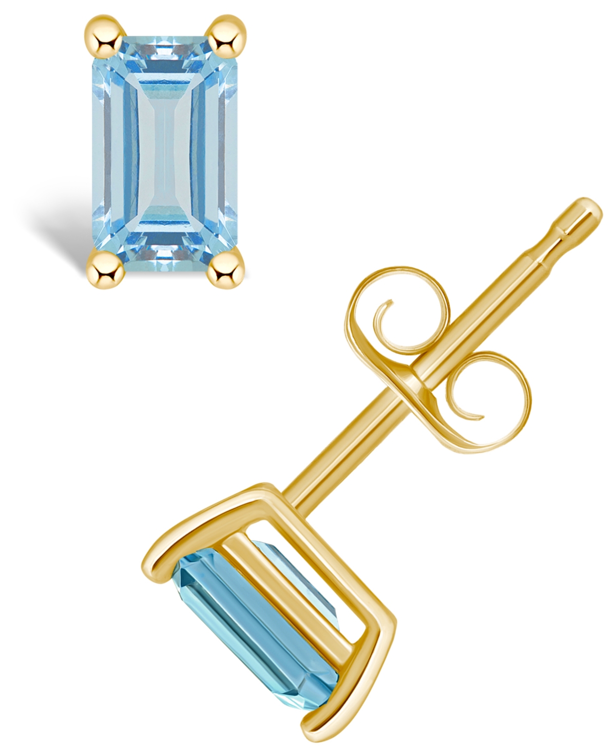 Click here for Aquamarine (1/2 ct. t.w.) Stud Earrings in 14K Whi... prices