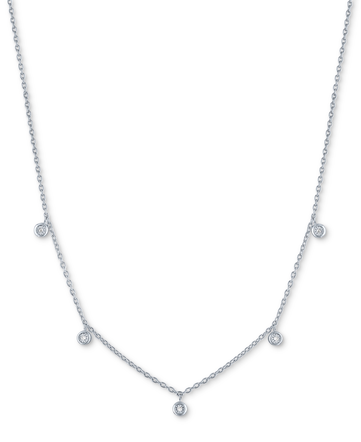 Click here for Diamond Accent Dangle Necklace in Sterling Silver... prices