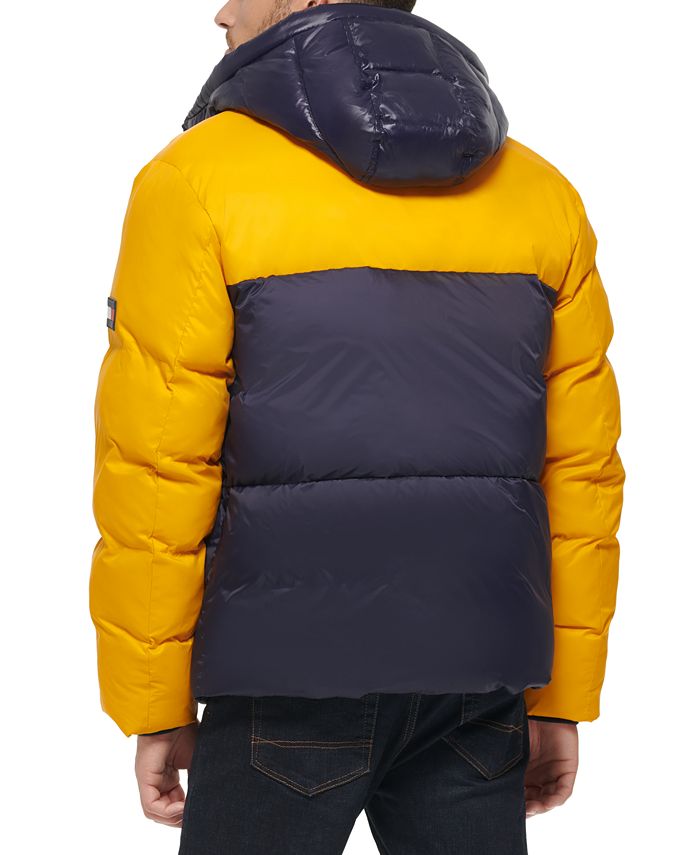 Tommy Hilfiger Men's Colorblock Performance Hooded Puffer Jacket ...