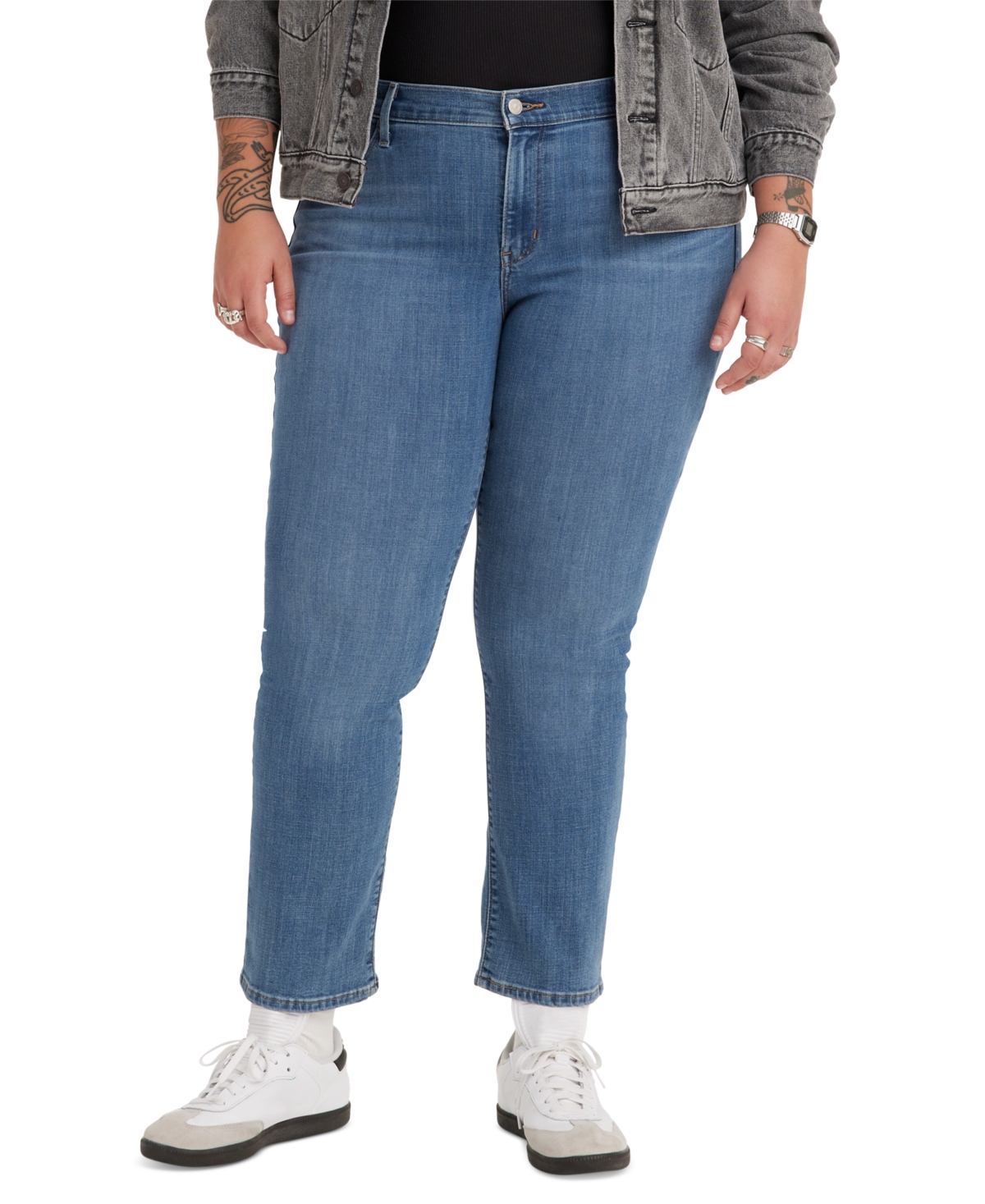 Click here for Levis Trendy Plus Size Classic Straight Leg Jeans... prices