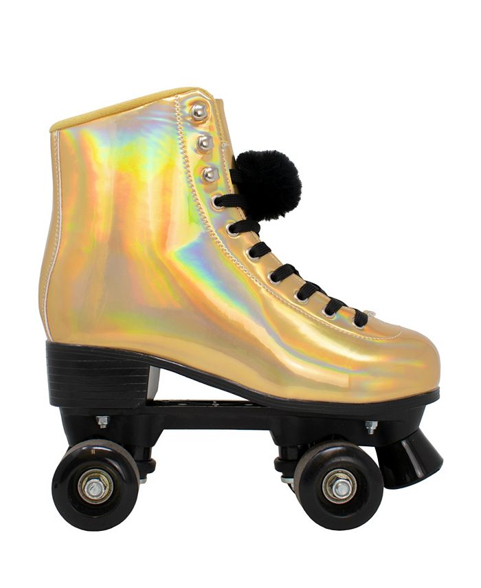 Cosmic Skates Women's Pom Pom 2 Piece Roller Skates Shoes Set - Macy's