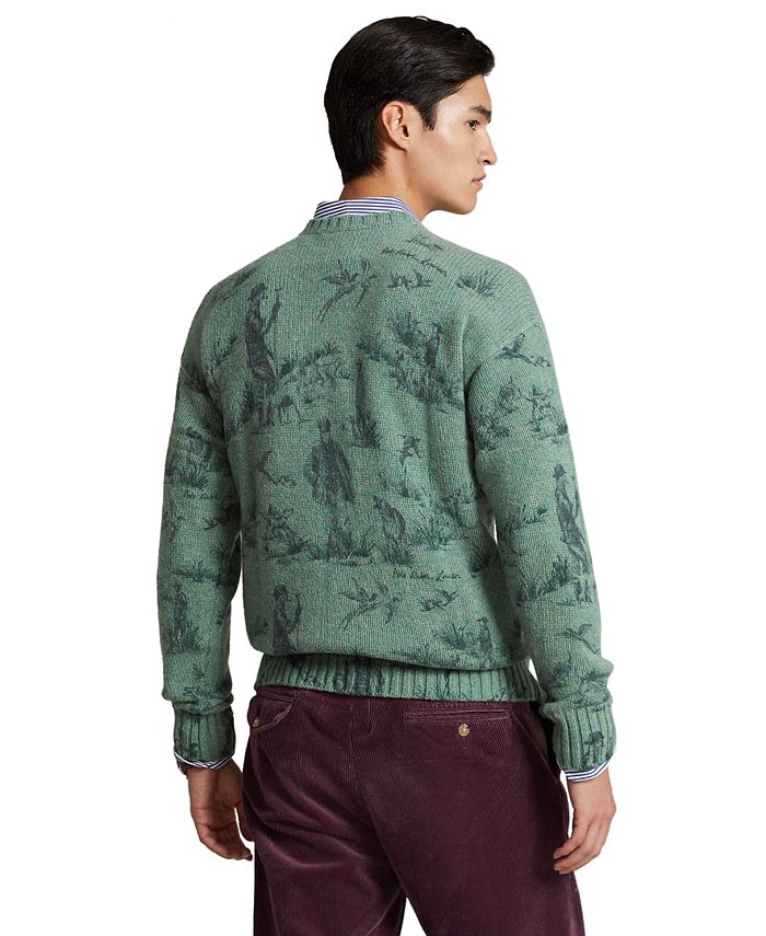 Polo Ralph Lauren Men's Scenic-Print Wool Sweater - Macy's