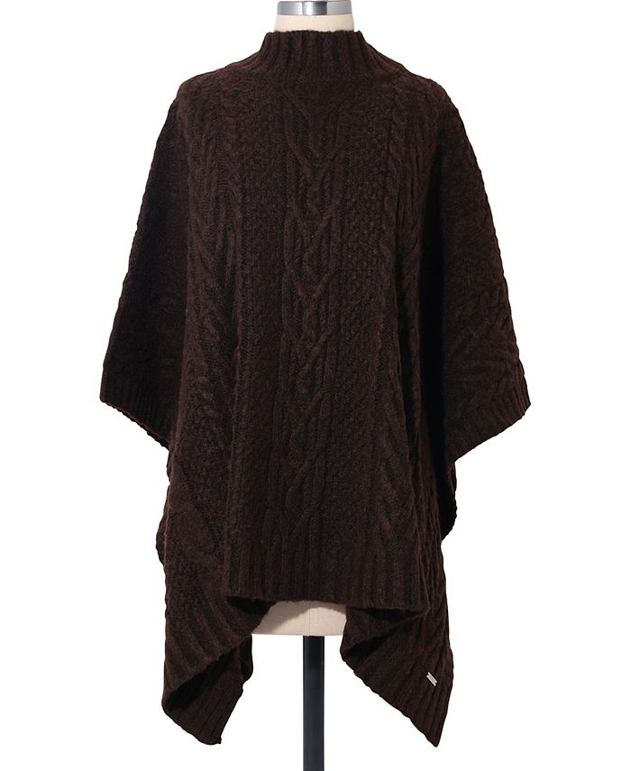 Lauren Ralph Lauren Women's Mock Neck Cable Poncho & Reviews - Cold Weather Accessories ...