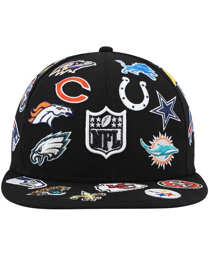 New Era Men's Black NFL Allover 59FIFTY Fitted Hat - Macy's