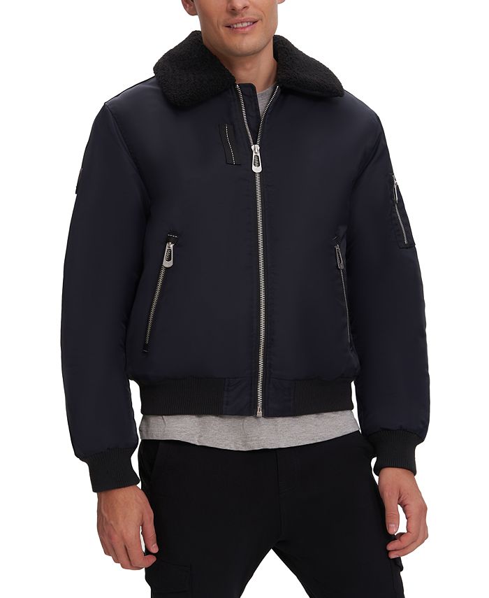 NOIZE Men's Brian Removable Sherpa-Collar Jacket - Macy's