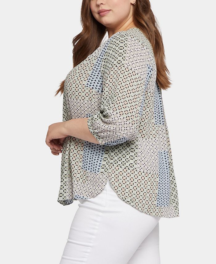 NYDJ Plus Size Pintuck Blouse - Macy's