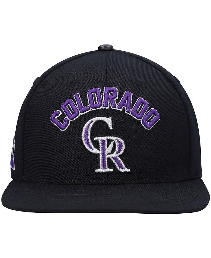 Pro Standard Men's Black Colorado Rockies Stacked Logo Snapback Hat ...
