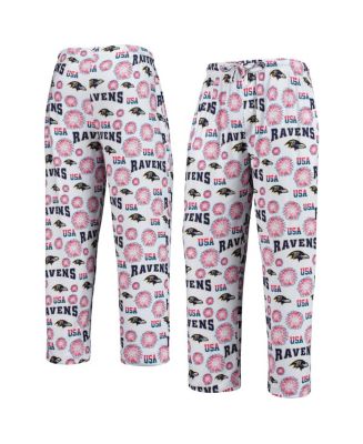 Men's Concepts Sport White Baltimore Ravens Zest Patriotic Sleep Pants ...
