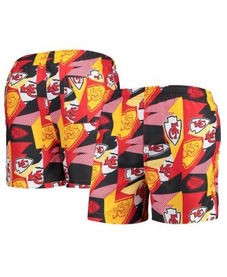 Men's FOCO Red and Gold Kansas City Chiefs Geo Print Swim Trunks - Macy's