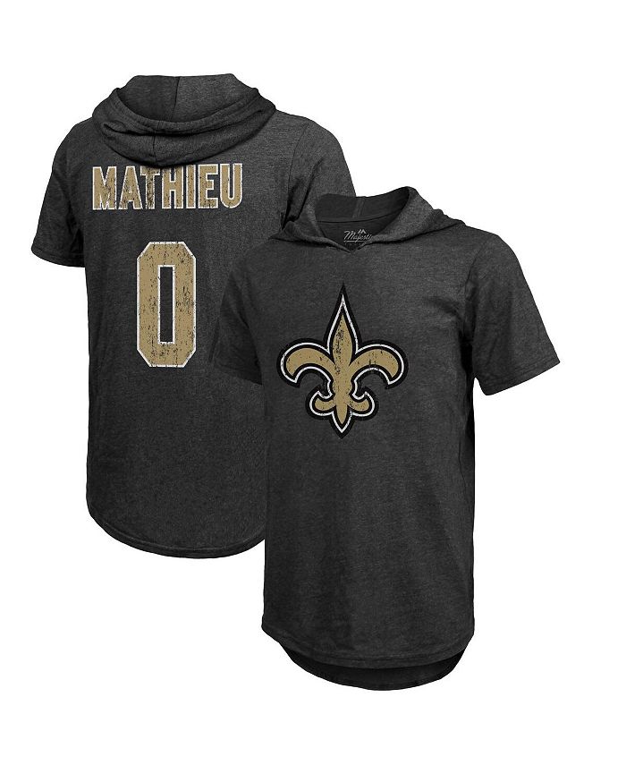 Majestic Men's Threads Tyrann Mathieu Black New Orleans Saints Player Name & Number Short Sleeve ...