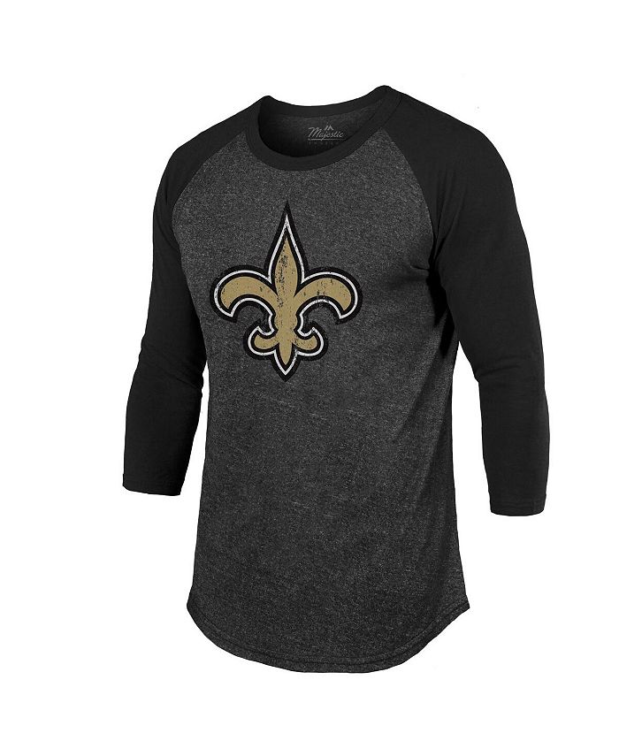 Majestic Men's Threads Tyrann Mathieu Black New Orleans Saints Team Color Player Name & Number 3 ...