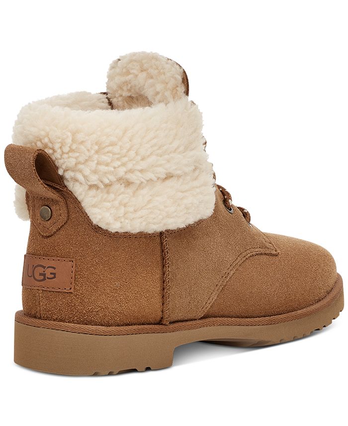 UGG® Women's Romely Heritage Lace-Up Plush-Cuff Boots - Macy's