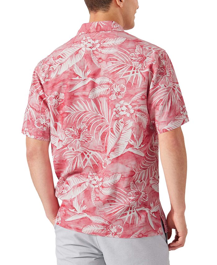 Tommy Bahama Men's Coconut Point Aqua Lush IslandZone® Camp Shirt ...
