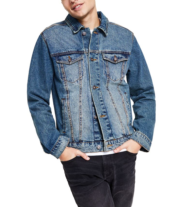 Lazer Men's Denim Trucker Jacket - Macy's