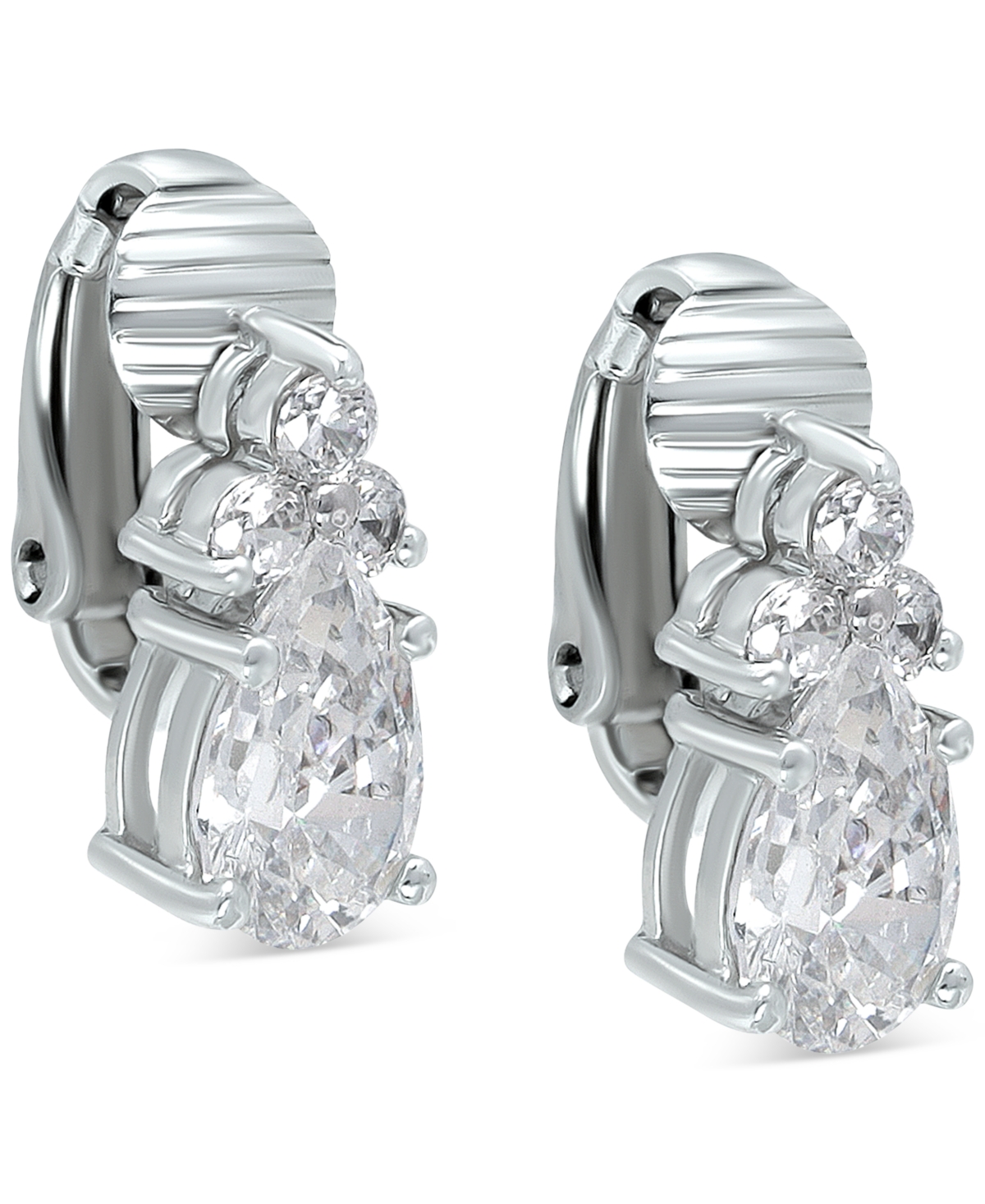Click here for Giani Bernini Cubic Zirconia Pear-Shape Clip-On St... prices