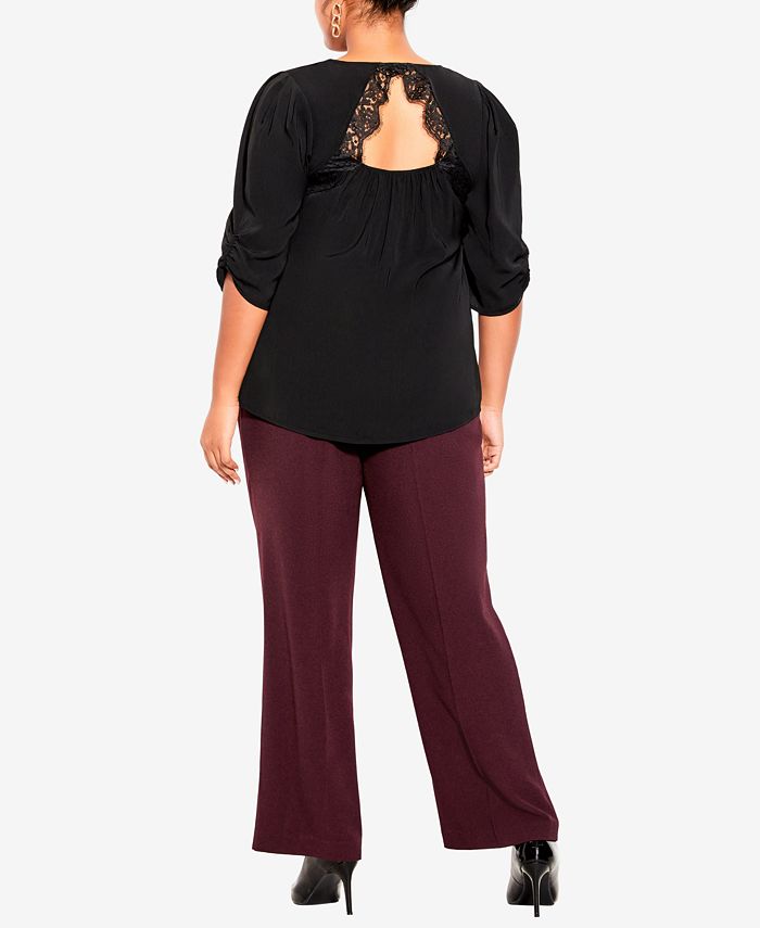 City Chic Plus Size Trendy Emery Top - Macy's