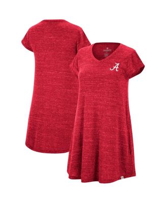 Women's Colosseum Heathered Crimson Alabama Crimson Tide Diary V-Neck T ...
