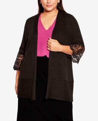 Avenue Plus Size Lauren Cardigan Sweater - Macy's