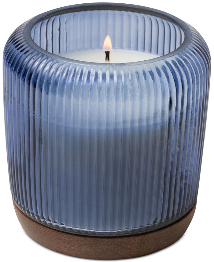 Paddywax Firefly Gem Fluted Glass Blue Tuberose Candle, 10 oz. - Macy's