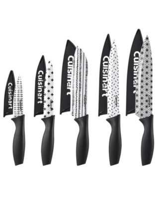 Cuisinart 10-Pc. Black and White Geometric Cutlery Set - Macy's