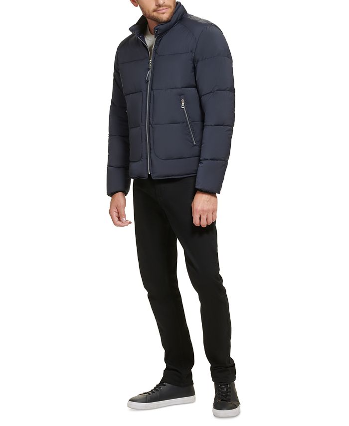 Calvin Klein Men's Stretch Medium Weight Moto Jacket & Reviews - Coats ...