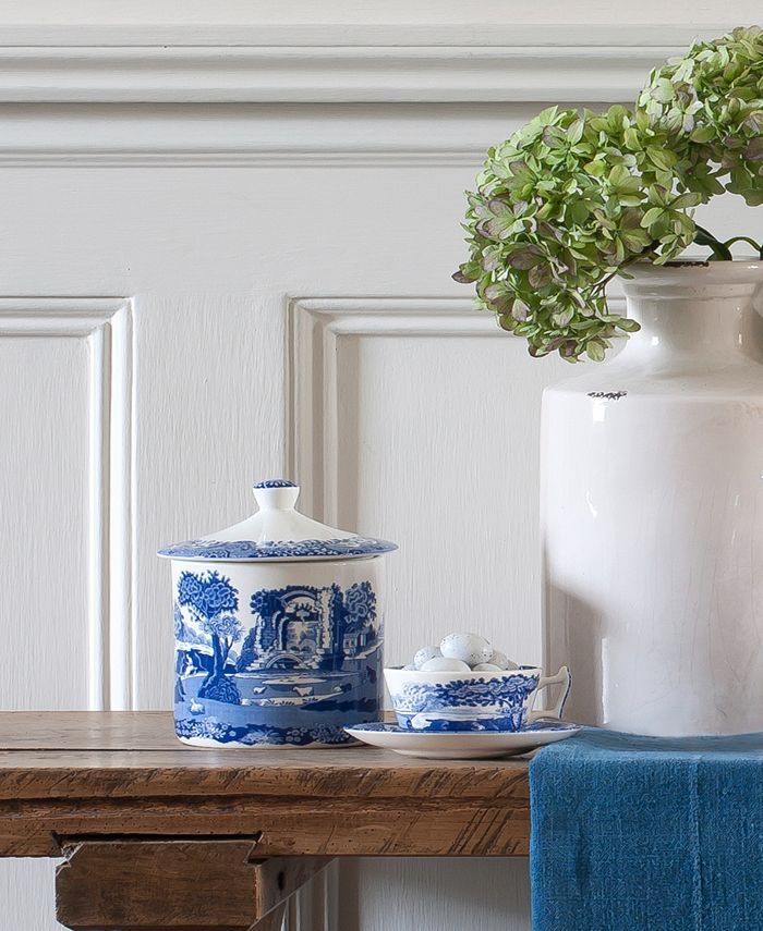 Spode Blue Italian Storage Jar - Macy's