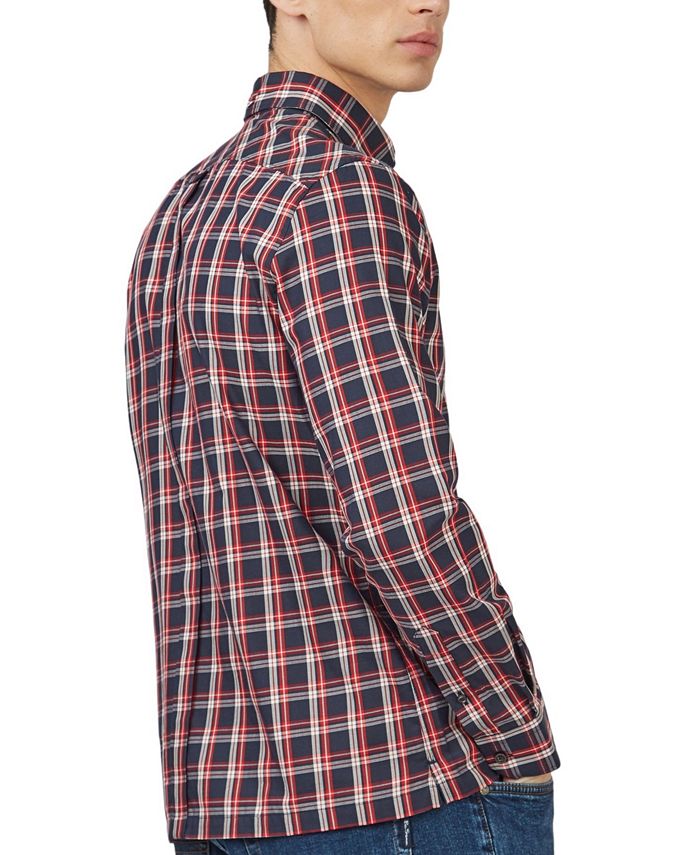 Ben Sherman Men's Regular-Fit Grid Check Shirt - Macy's