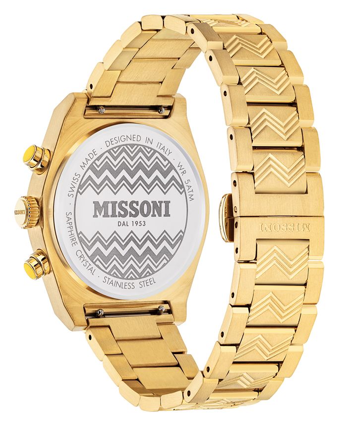 Missoni Women's Swiss Chronograph 331 Gold Ion Plated Stainless Steel ...
