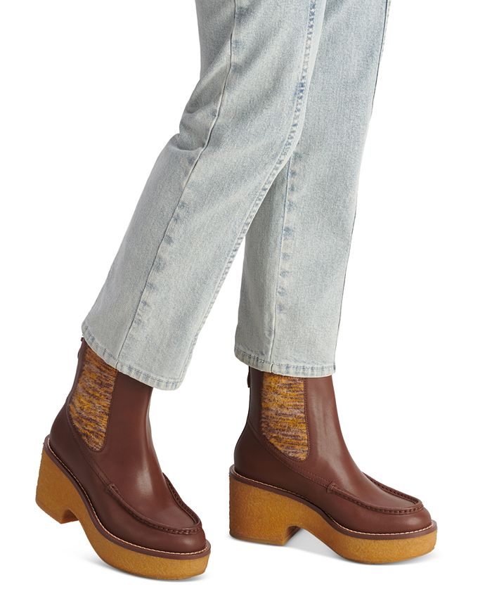 COACH Women's Delaney Platform Gum-Sole Chelsea Booties - Macy's