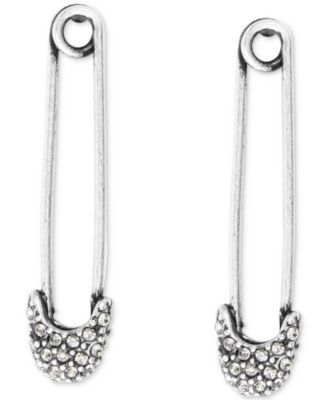 Lucky brand decal safety pin earrings