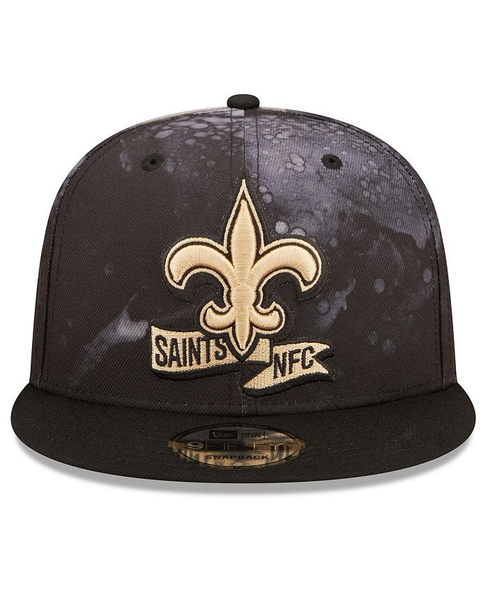 New Era Men's Black New Orleans Saints Ink Dye 2022 Sideline 9FIFTY ...